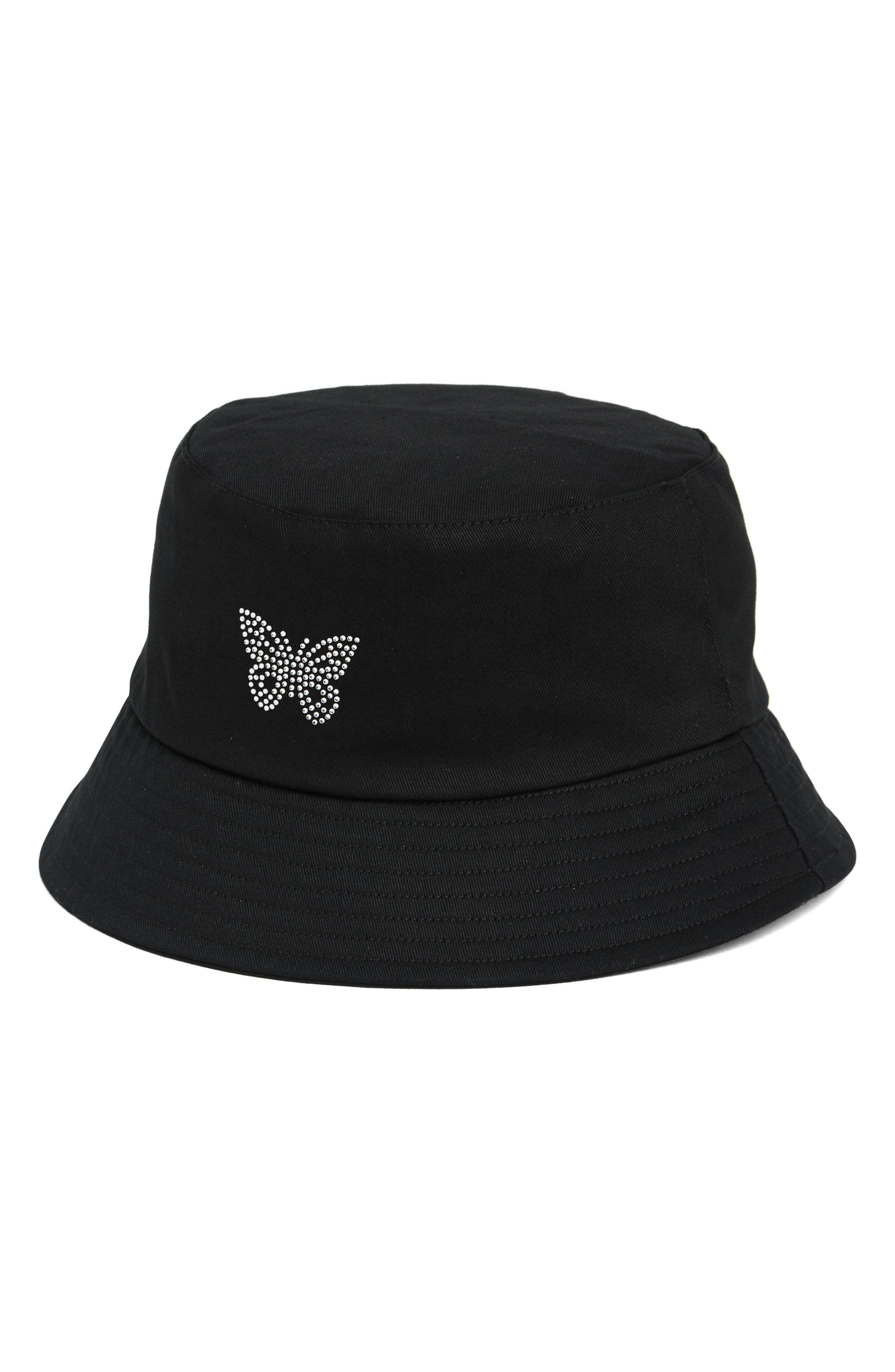 ASOS DESIGN Rhinestone Canvas Bucket Hat | Nordstromrack
