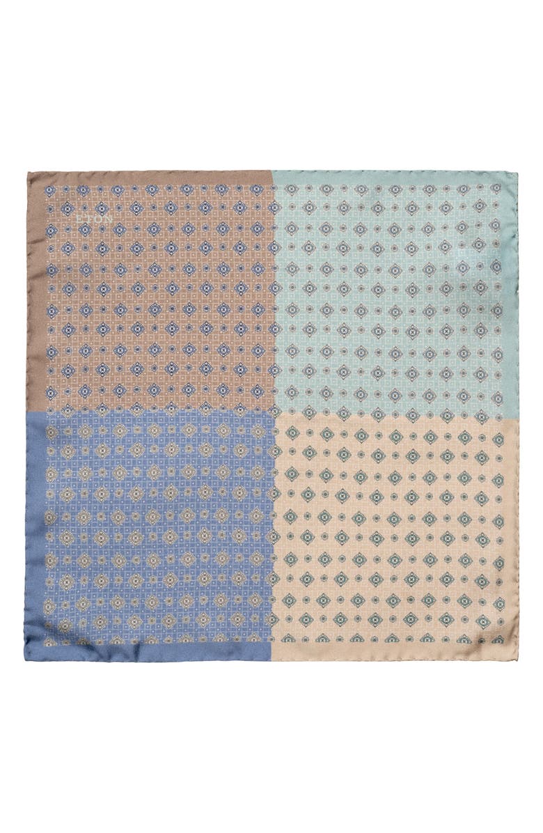 Eton Diamond Medallion Quadrant Silk Pocket Square | Nordstromrack