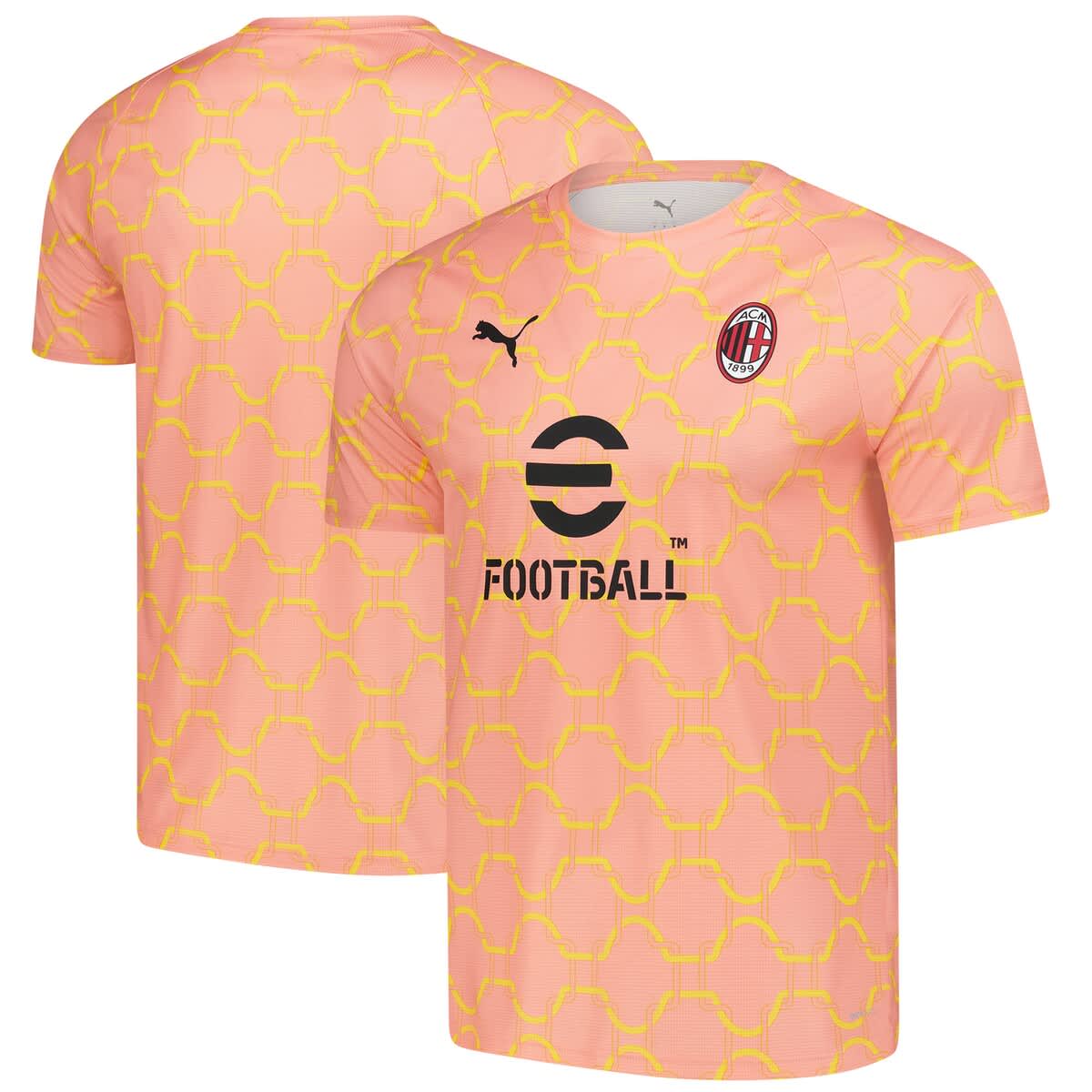 PUMA Men's Puma Light Orange AC Milan 2025/26 Pre-Match dryCell ...