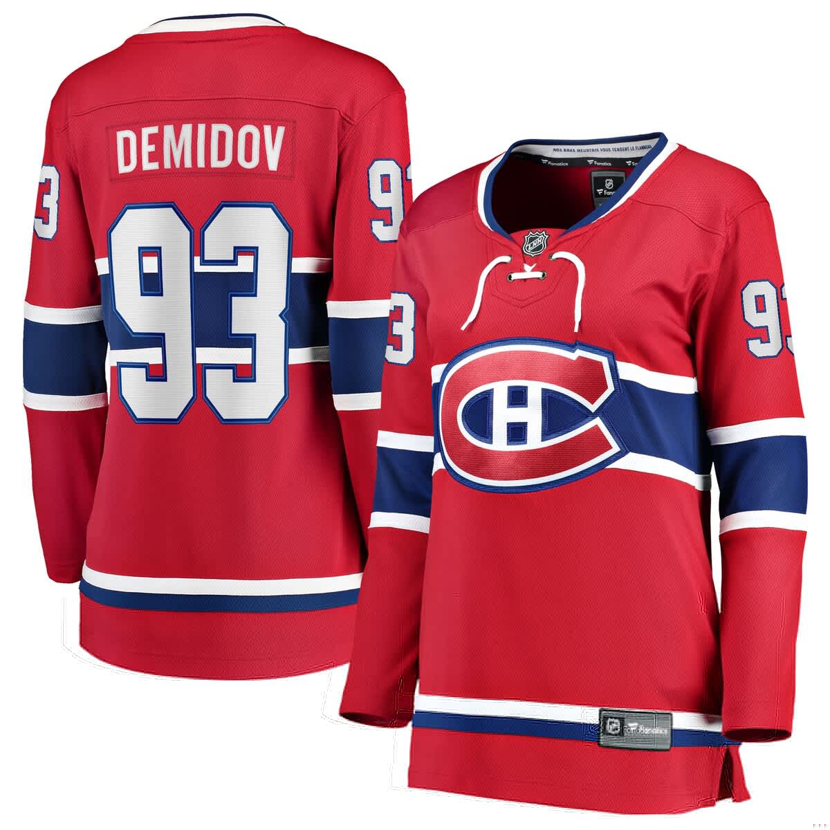 FANATICS Women's Fanatics Ivan Demidov Red Montreal Canadiens Home ...