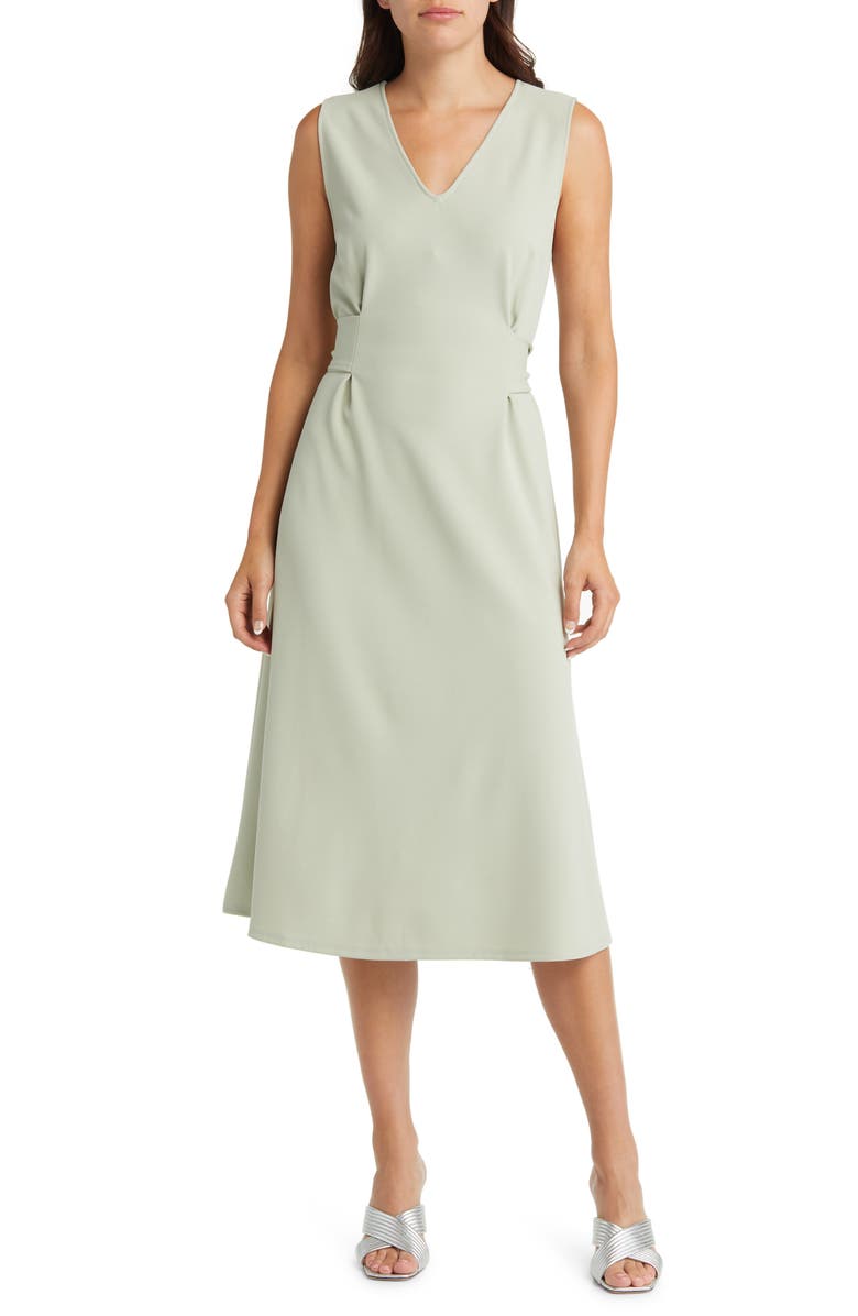 ZOE AND CLAIRE Tie Back A-Line Midi Dress | Nordstromrack