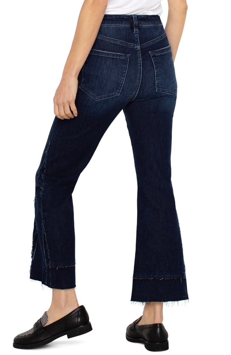 Liverpool Hannah Frayed Crop Flare Jeans | Nordstrom