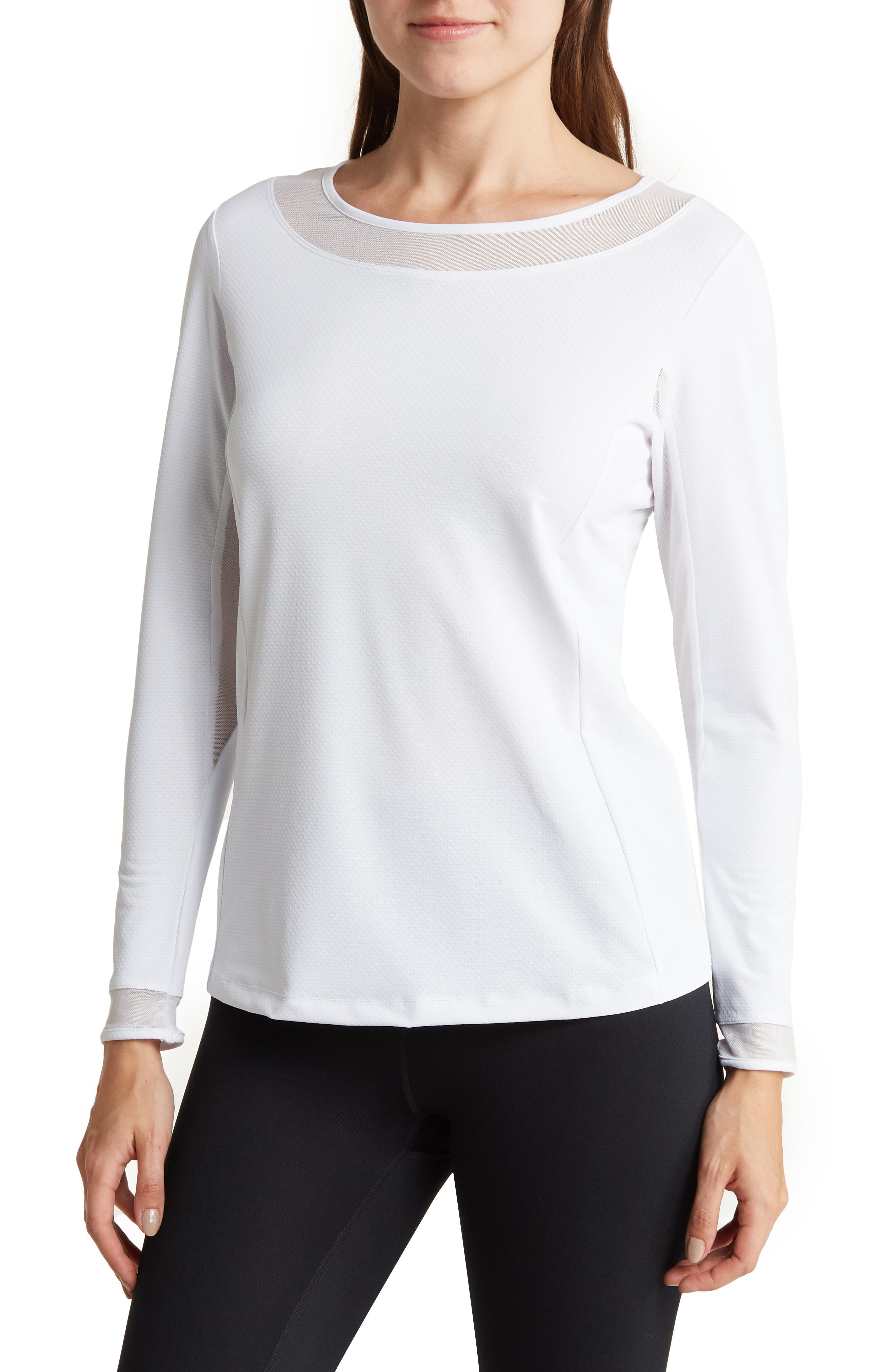 Gottex Mesh Long Sleeve Activewear Top | Nordstromrack