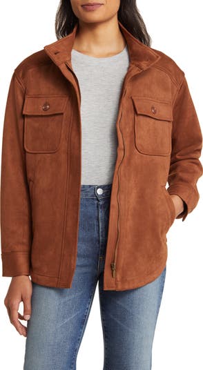 Liverpool Los Angeles Faux Suede Utility Jacket | Nordstrom