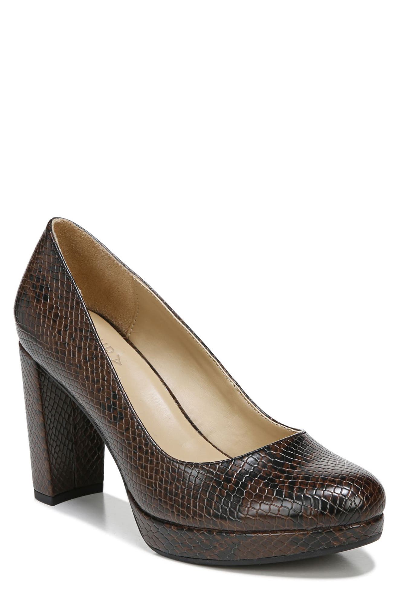 Naturalizer Berlin Snake Embossed Platform Pump | Nordstromrack