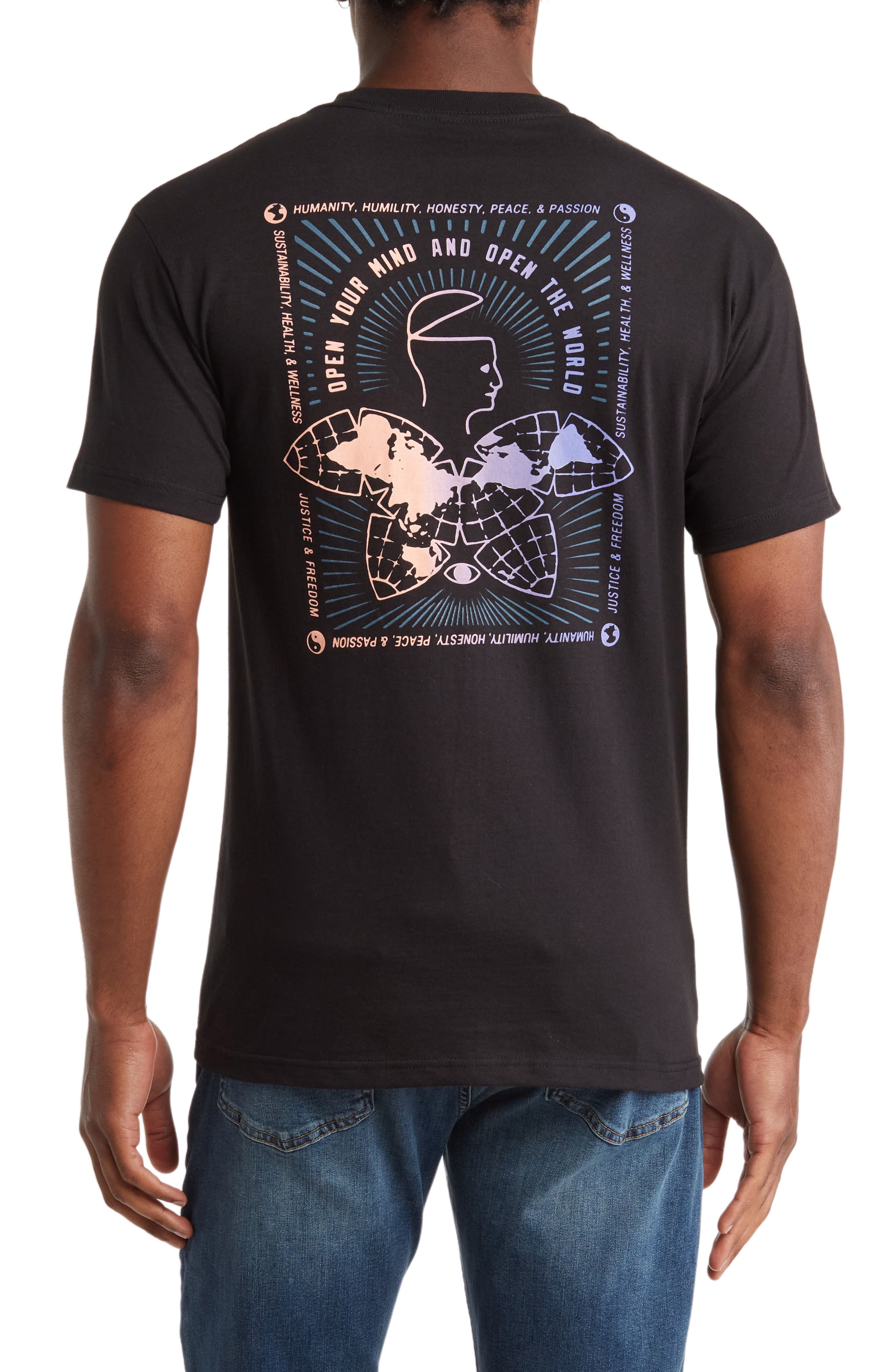 SIMPLER DAZE Open Mind Cotton Graphic T-Shirt | Nordstromrack