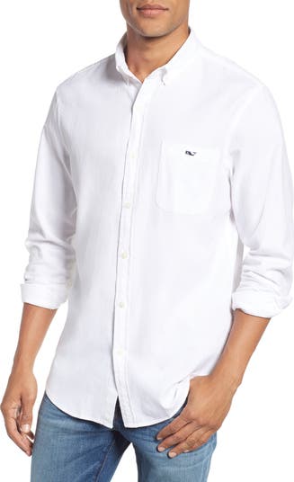 vineyard vines Garment Dyed Oxford Slim Stretch Tucker Shirt | Nordstrom