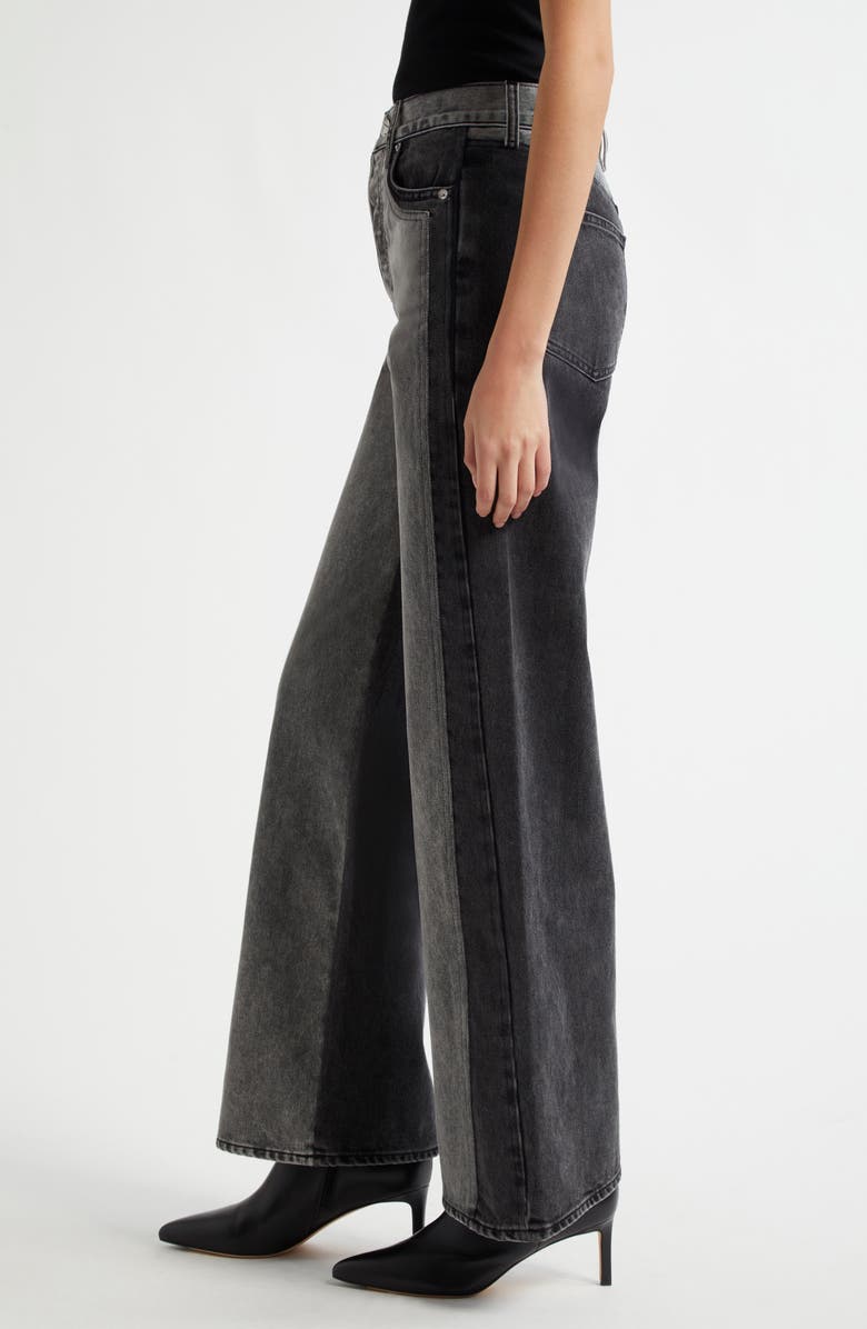 Veronica Beard Taylor Two-Tone High Waist Wide Leg Jeans | Nordstromrack