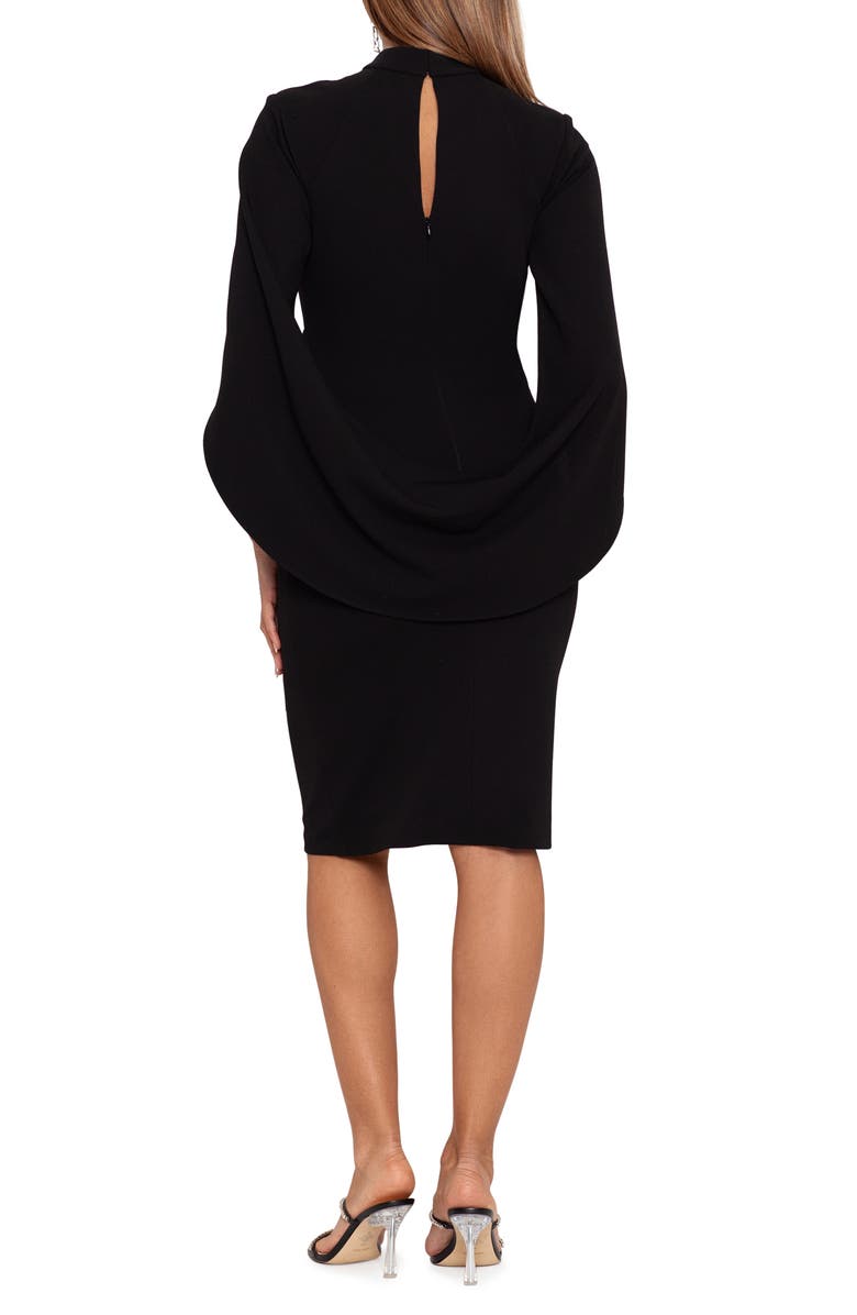 Betsy & Adam Cutout Long Sleeve Scuba Crepe Cocktail Dress | Nordstromrack