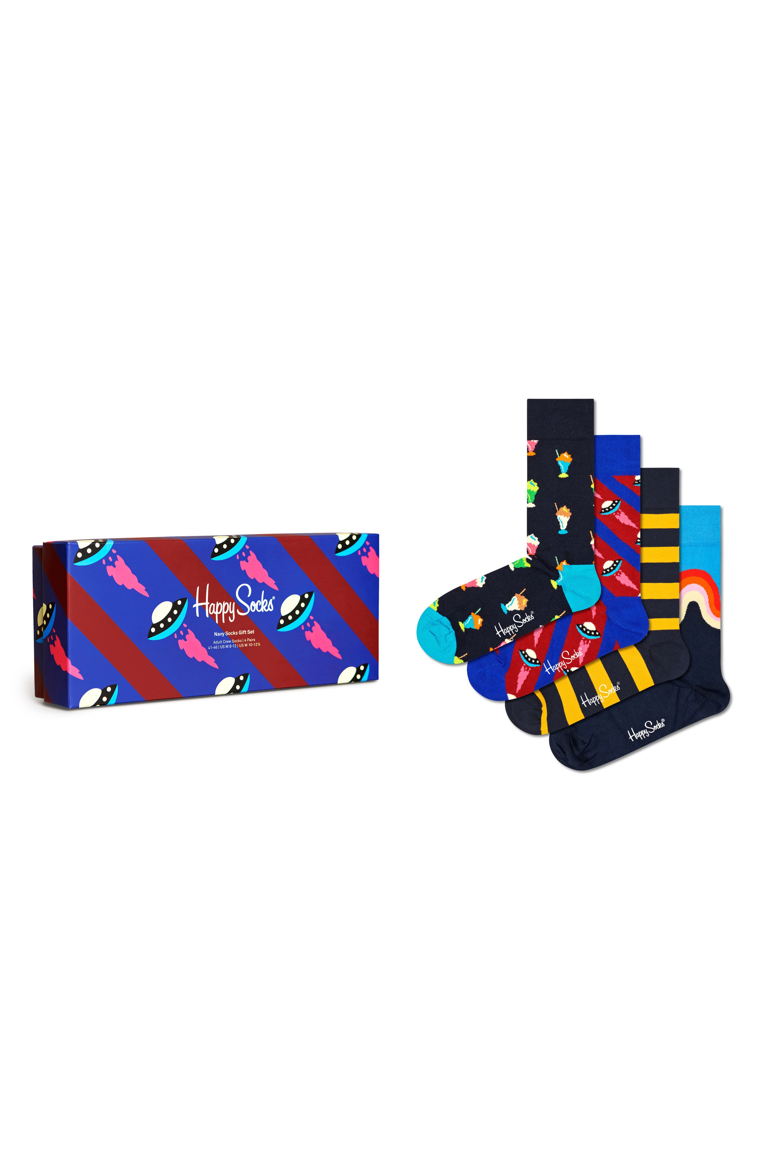 Happy Socks Assorted 4-Pack Assorted Socks Gift Box | Nordstromrack