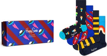 Happy Socks Assorted 4-Pack Assorted Socks Gift Box | Nordstromrack