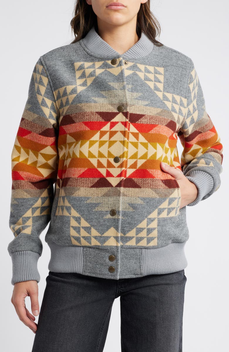 Pendleton Wool Blend Jacquard Bomber Jacket | Nordstrom
