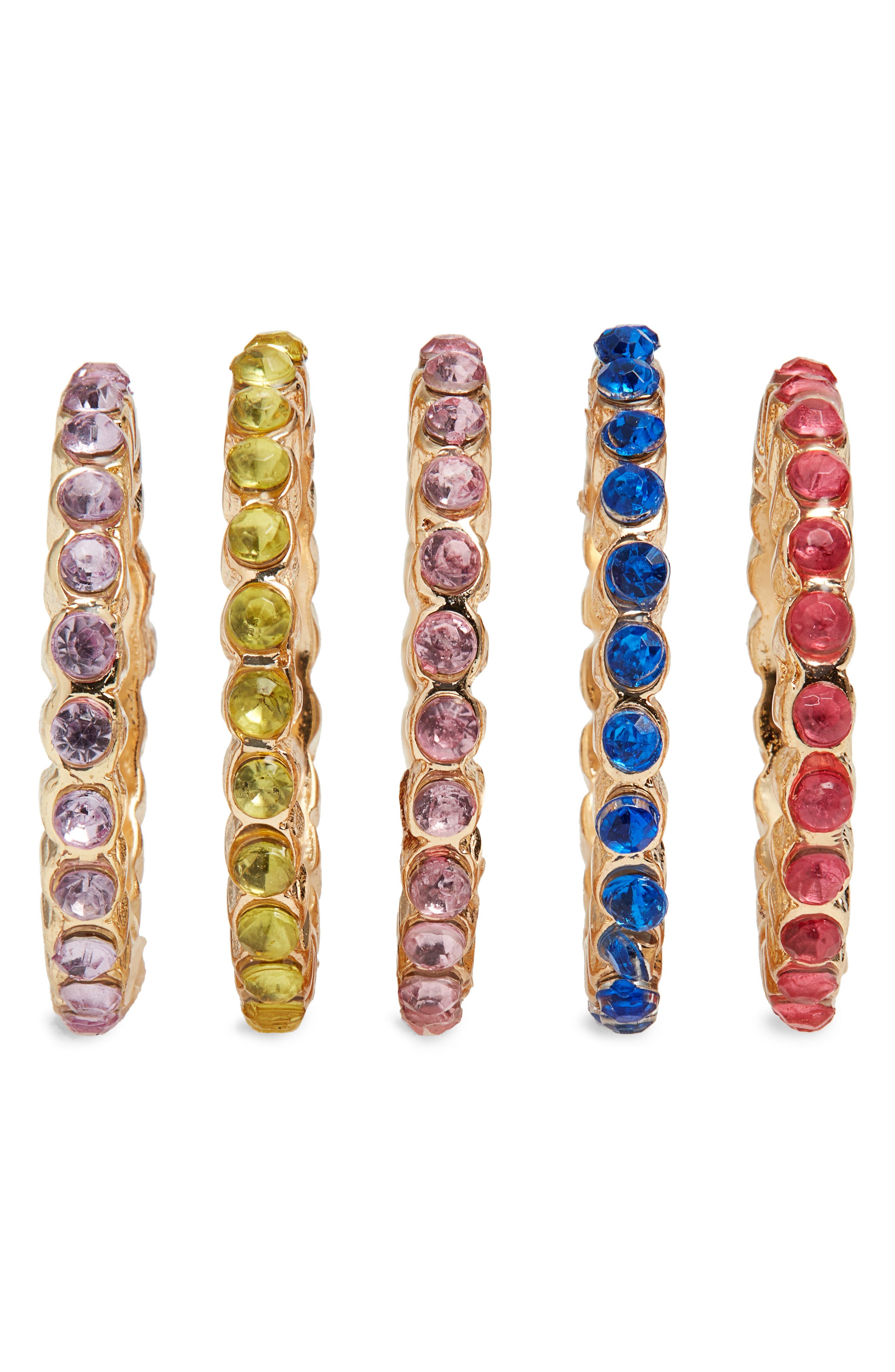 BP. Set of 5 Imitation Stone Rings | Nordstrom