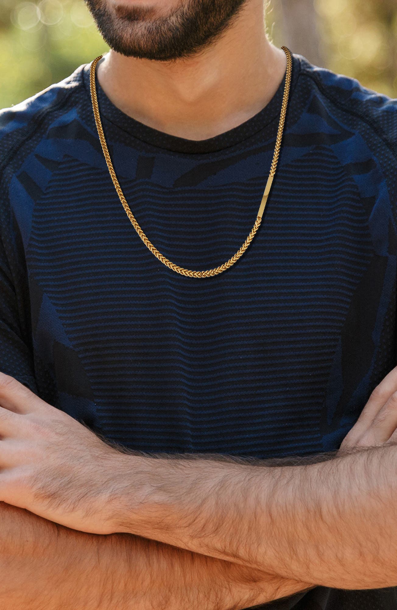 Men's Bar Detail Franco Chain Necklace (Men) | Nordstromrack