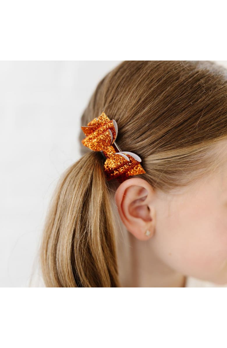 Sweet Wink Spice Glitter Bow Clip Set | Nordstrom