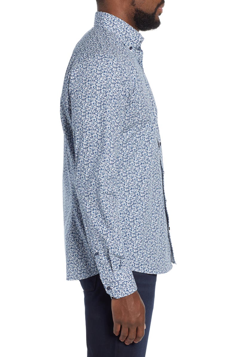 Emanuel Berg Regular Fit Floral Print Button-Down Shirt | Nordstrom