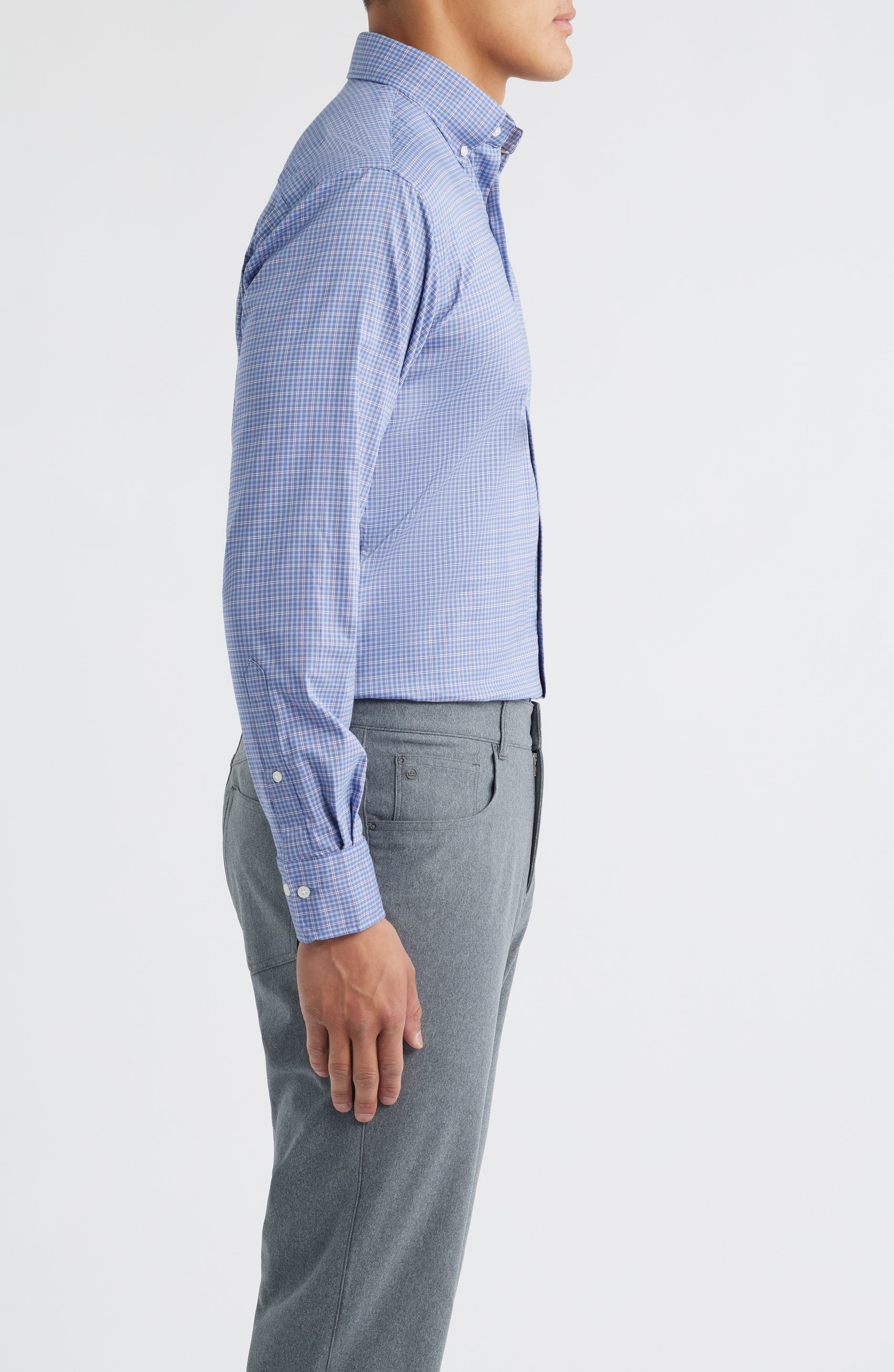 Peter Millar Stowe Crown Lite Check Performance Twill Button-Down Shirt ...