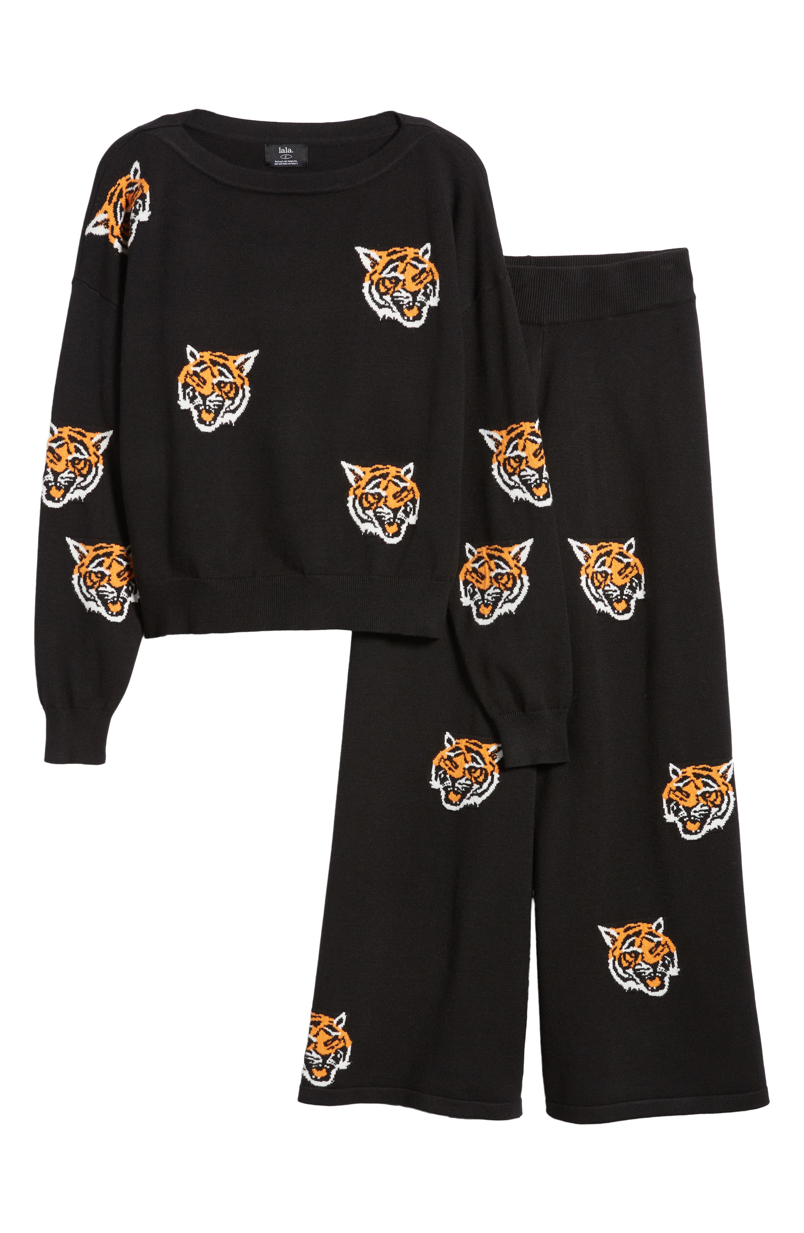 Dressed in Lala Fierce Knit Sweater & High Waist Wide Leg Pants Set ...