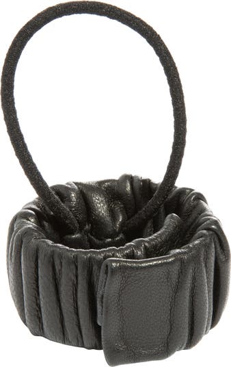 L. Erickson Snap Leather Ponytail Cuff | Nordstrom