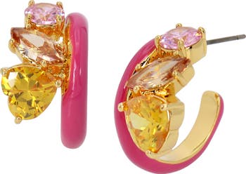 Kurt Geiger London CZ Cluster Hoop Earrings | Nordstromrack