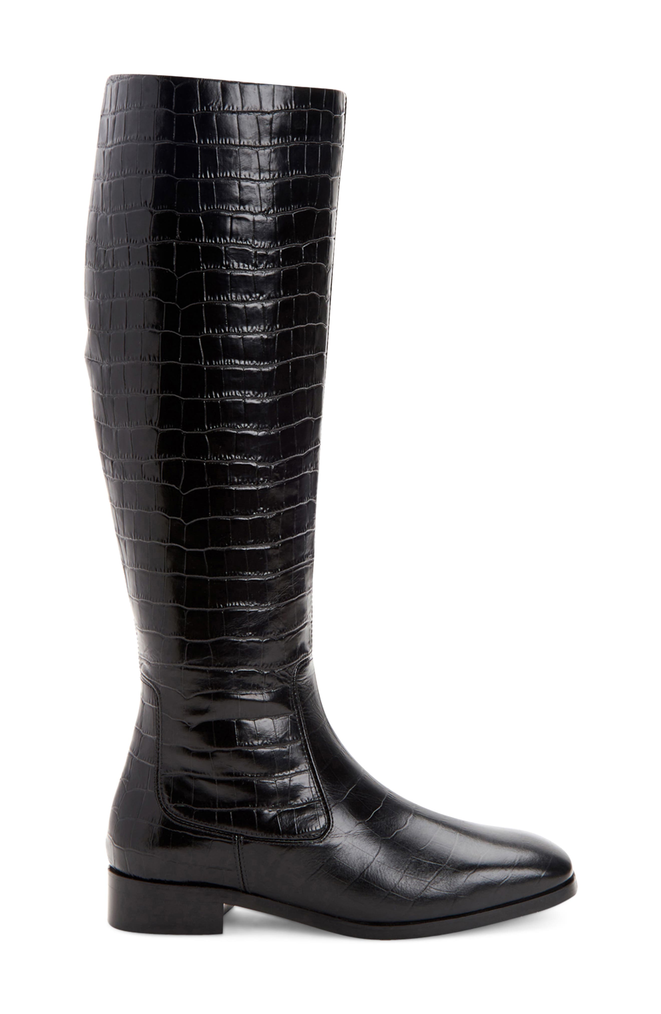 Aquatalia Clara Croc Embossed Tall Boot (Women) | Nordstromrack