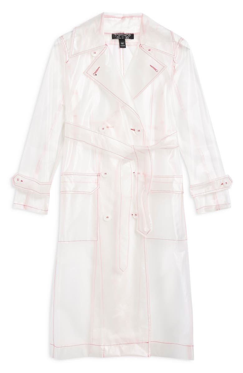 Topshop Frosted Vinyl Mac Trench Coat | Nordstrom