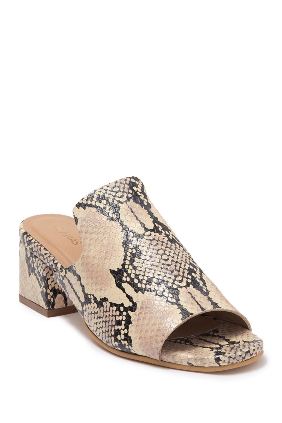York Snake Embossed Leather Block Heel Sandal (Women) | Nordstromrack
