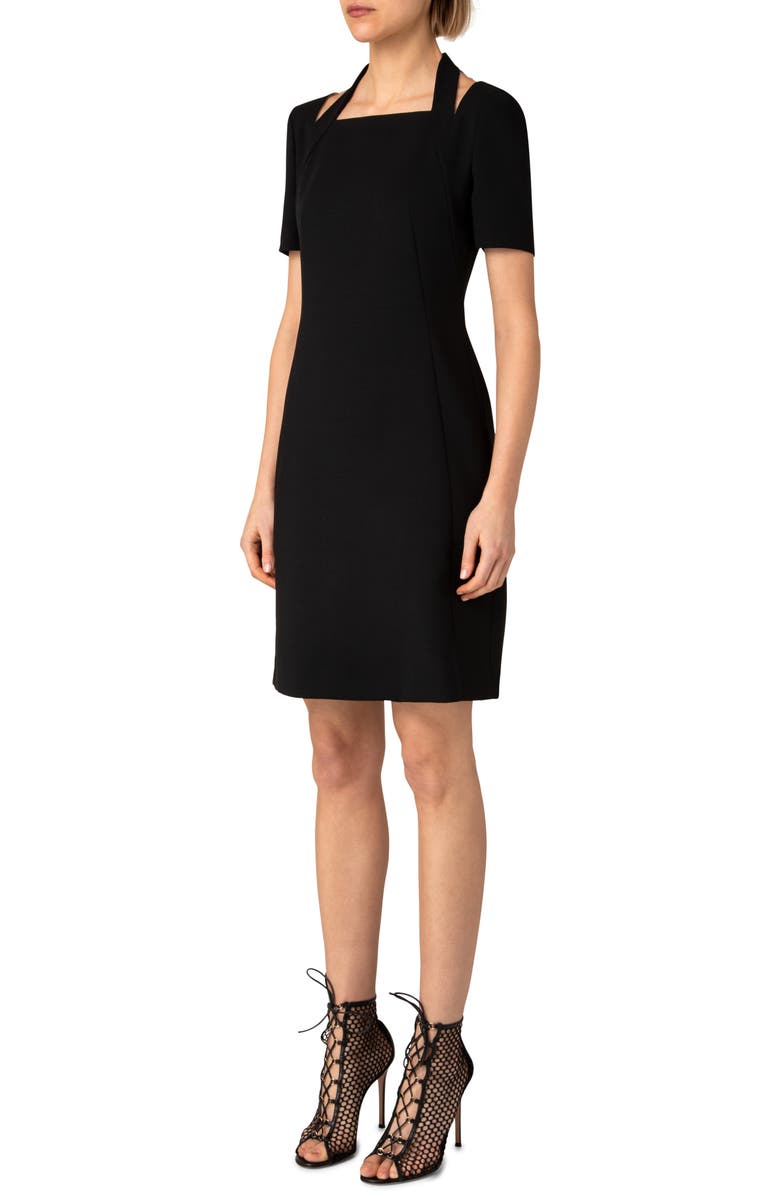 Akris Illusion Inset Wool Sheath Dress | Nordstrom
