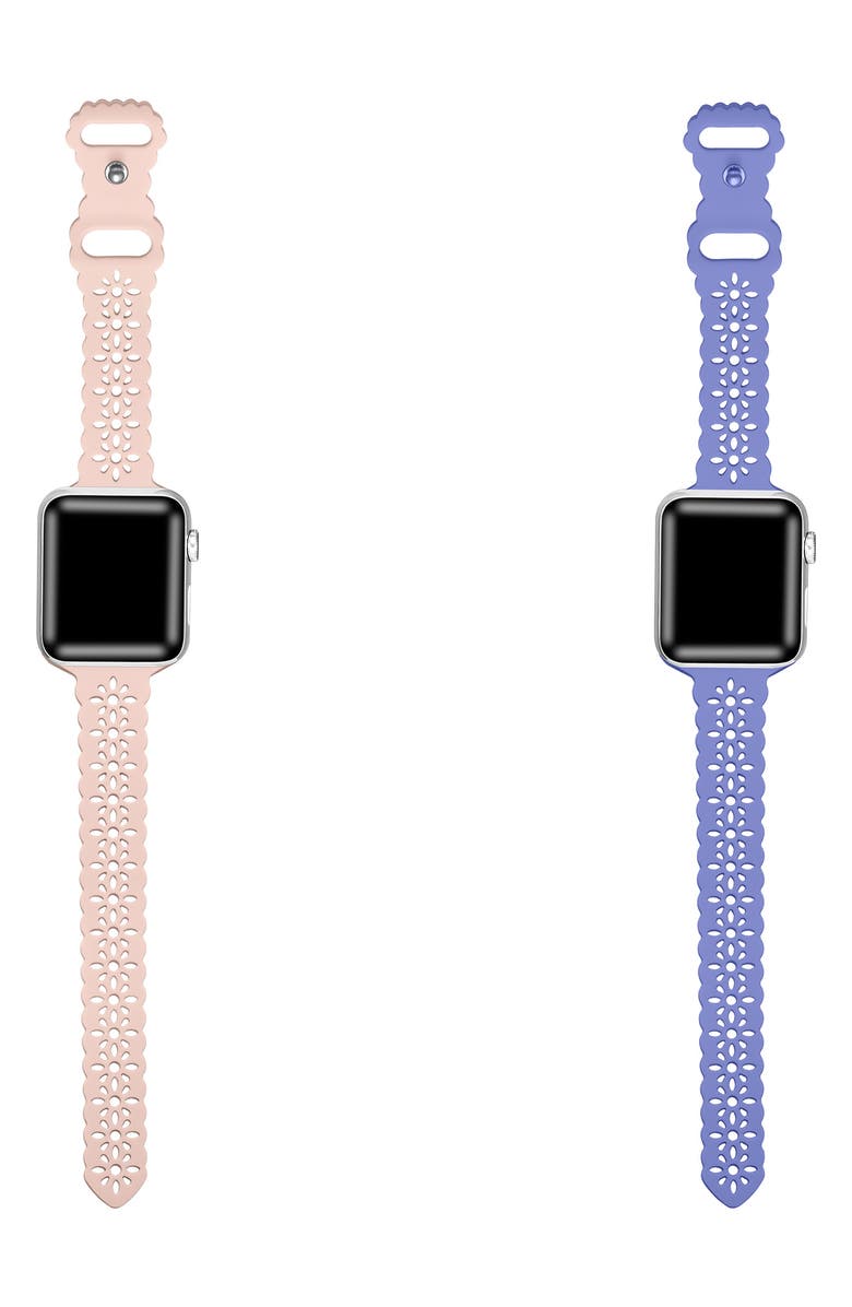 The Posh Tech Assorted 2-Pack Lace Silicone Apple Watch® Watchbands ...