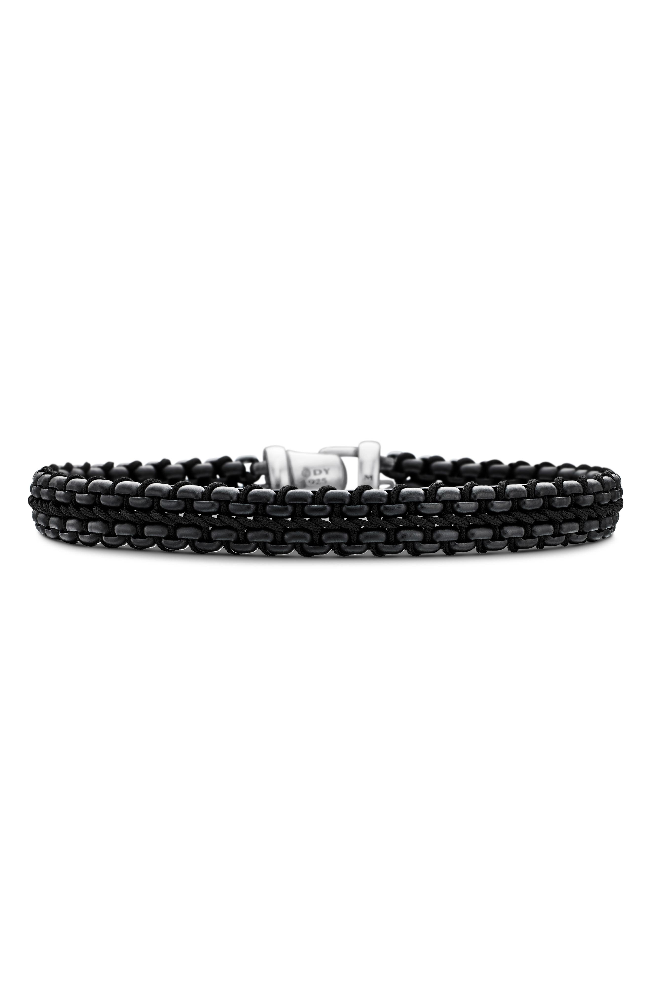 David Yurman Woven Box Chain Bracelet in Sterling Silver with Stainless ...