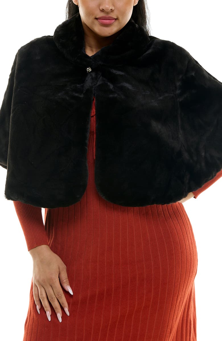 Nina Leonard Faux Fur Capelet | Nordstromrack