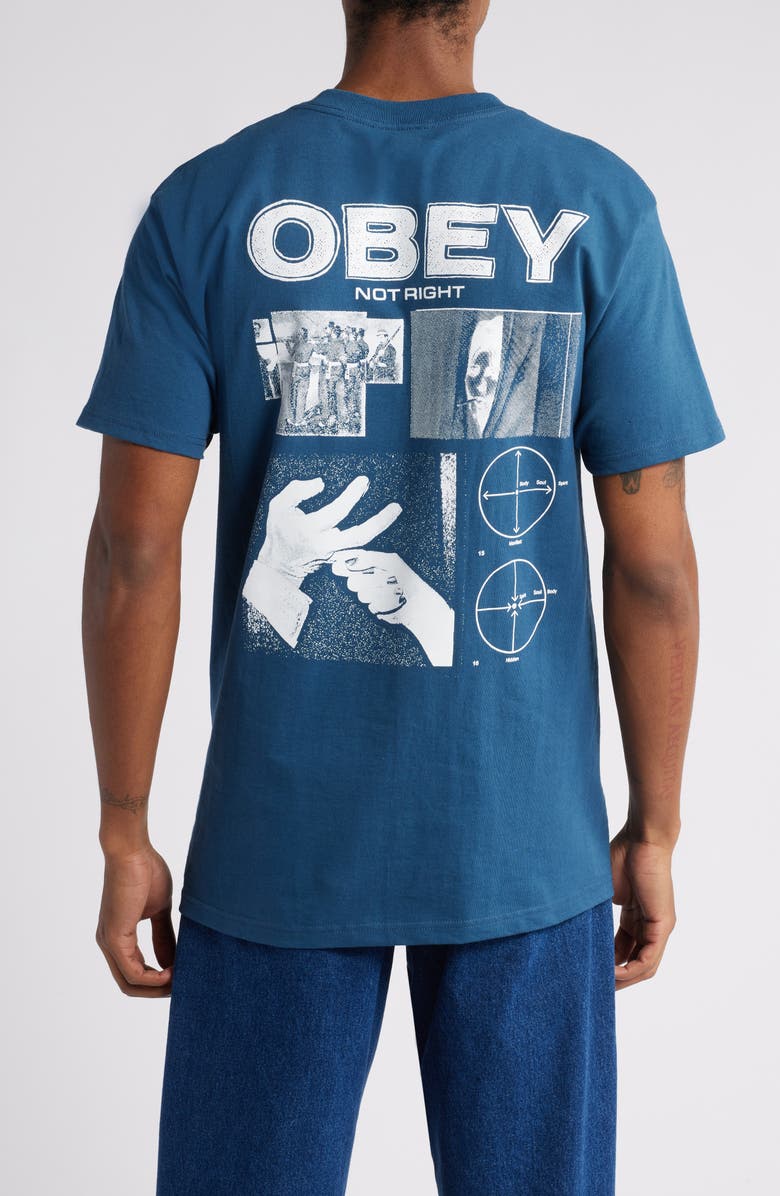 Obey Not Right Cotton Graphic T-Shirt | Nordstromrack
