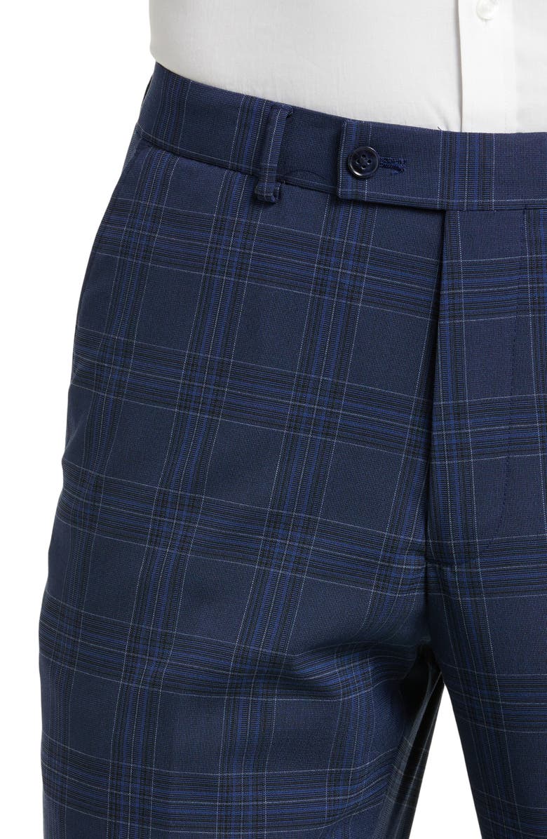 SAVILE ROW CO Navy Multi Plaid Notch Lapel Suit | Nordstromrack