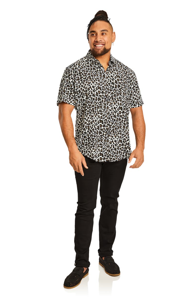 Johnny Bigg Chance Regular Fit Animal Print Short Sleeve Button-Up ...