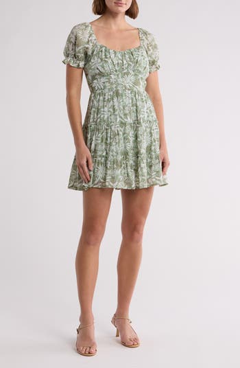 Row A Emma Puff Sleeve Minidress | Nordstromrack