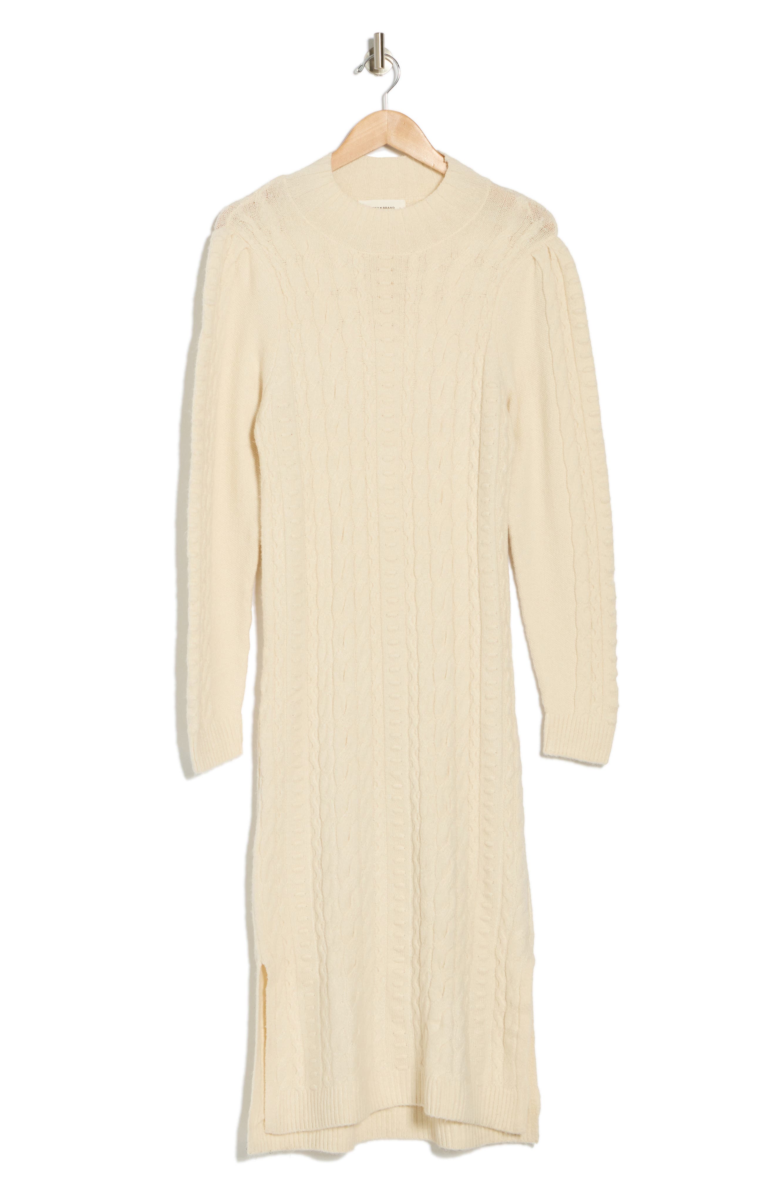 Lucky Brand Long Sleeve Cable Stitch Sweater Dress | Nordstromrack