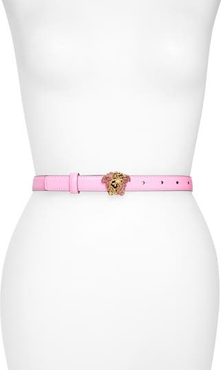 Versace First Line Versace Palazzo Dia Medusa Head Pavé Buckle Leather ...