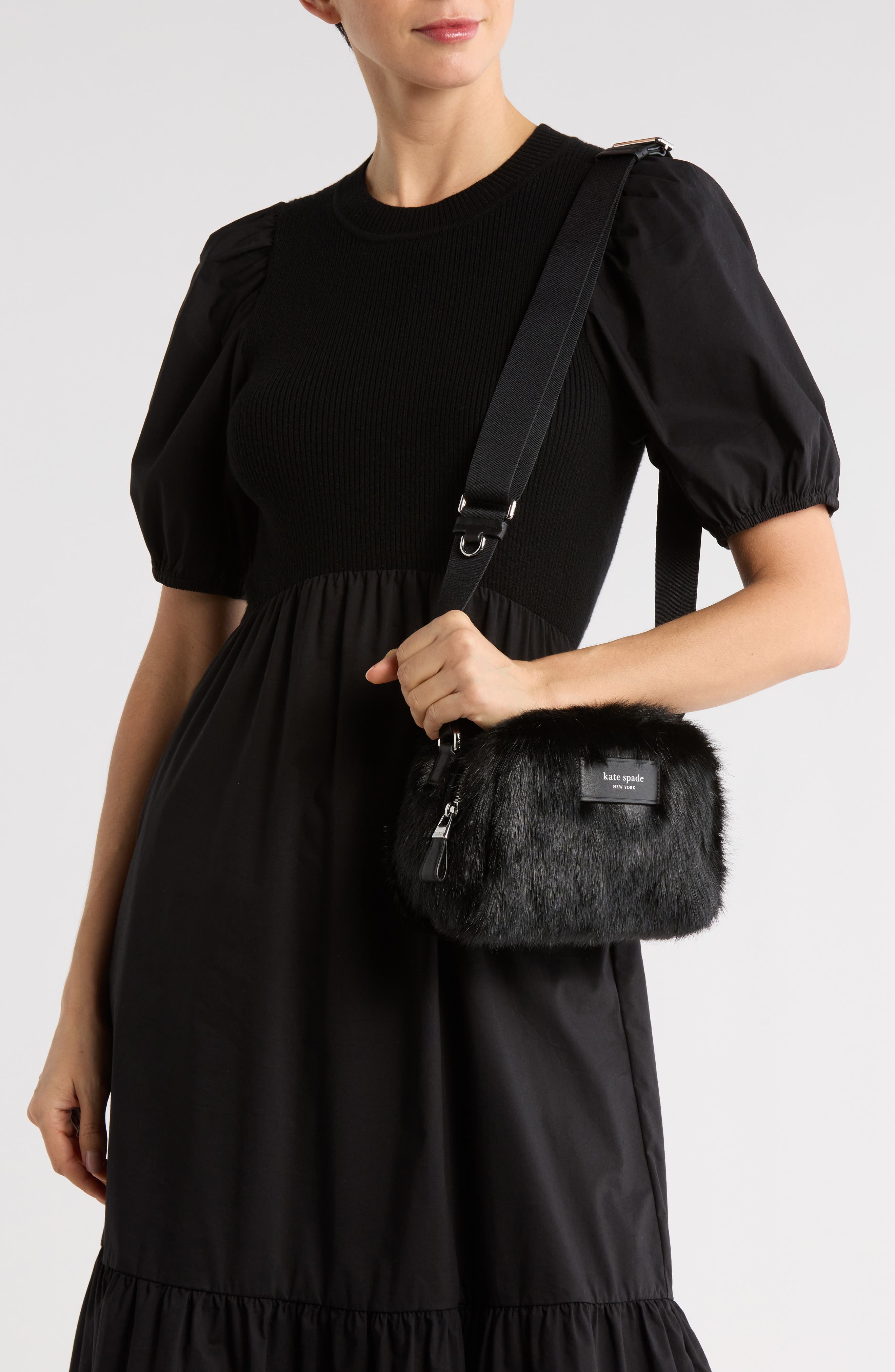 Kate Spade New York puffed faux fur crossbody bag | Nordstromrack