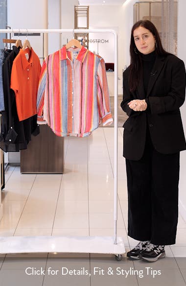 NIC+ZOE Horizon Breeze Stripe Button-Up Shirt | Nordstrom