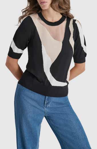 DKNY Print Long Sleeve Mesh Top | Nordstrom DKNY Print Long Sleeve Mesh Top | Nordstrom