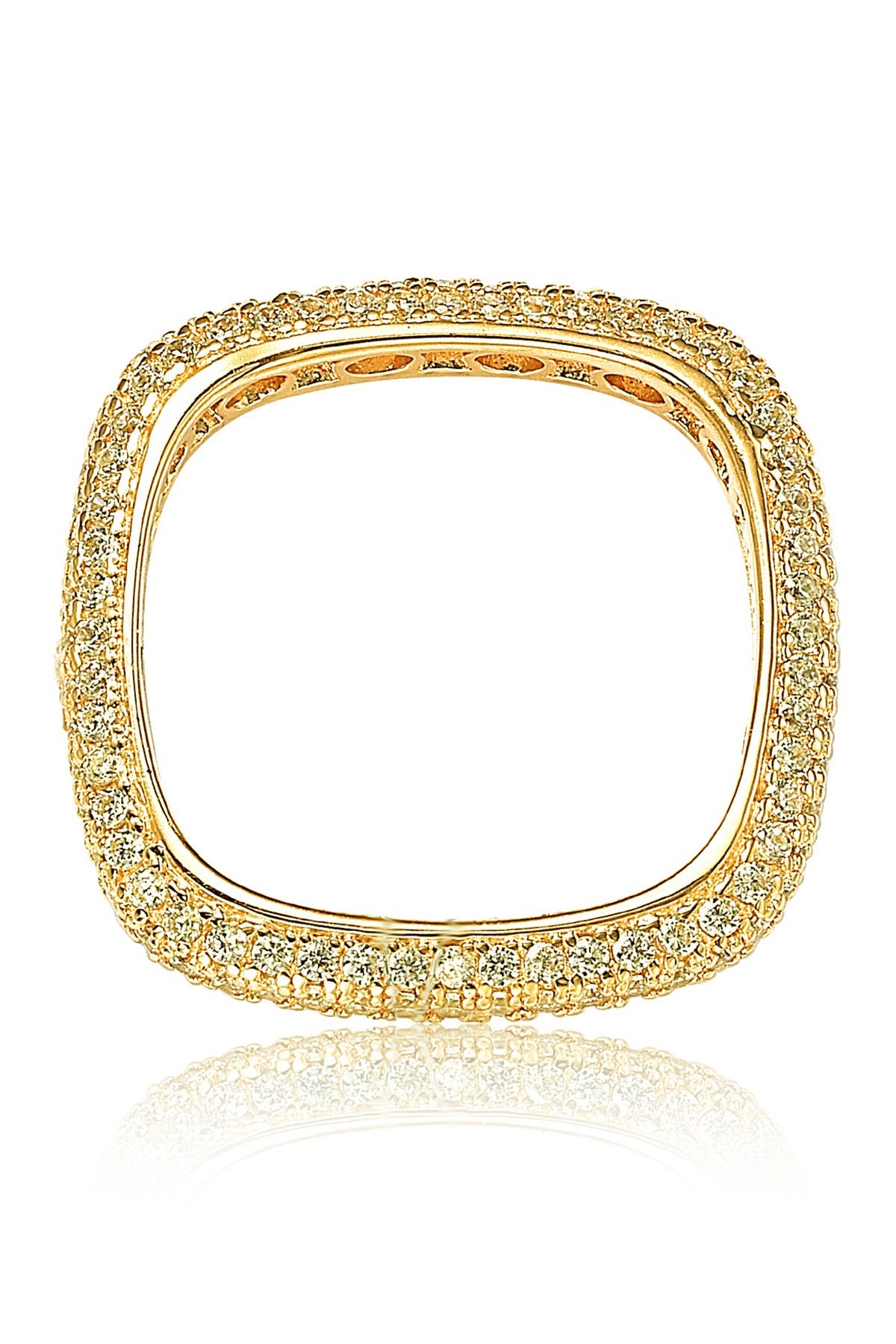SUZY LEVIAN 14K Yellow Gold Plated Sterling Silver Square Stackable ...