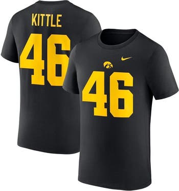 Nike Men's Nike George Kittle Black Iowa Hawkeyes Alumni Name & Number ...