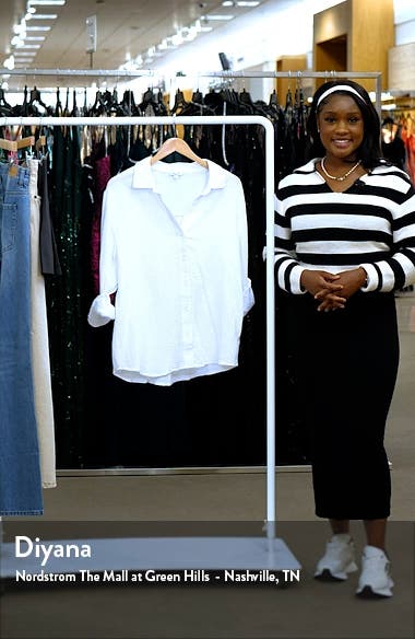 Splendid Adele Oversize Cotton Gauze Button-Up Shirt | Nordstrom