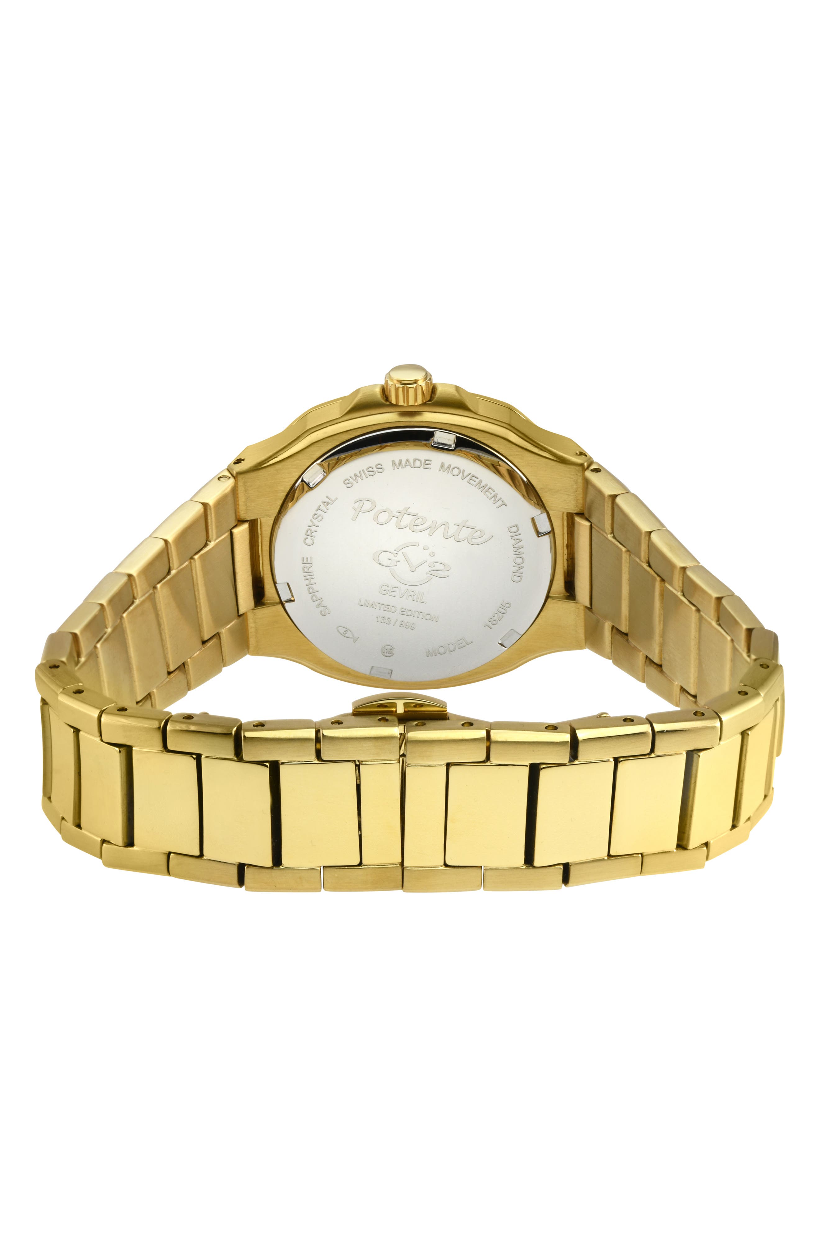 GV2 Potente White Mother of Pearl Dial Diamond Bracelet Watch, 33mm - 0 ...
