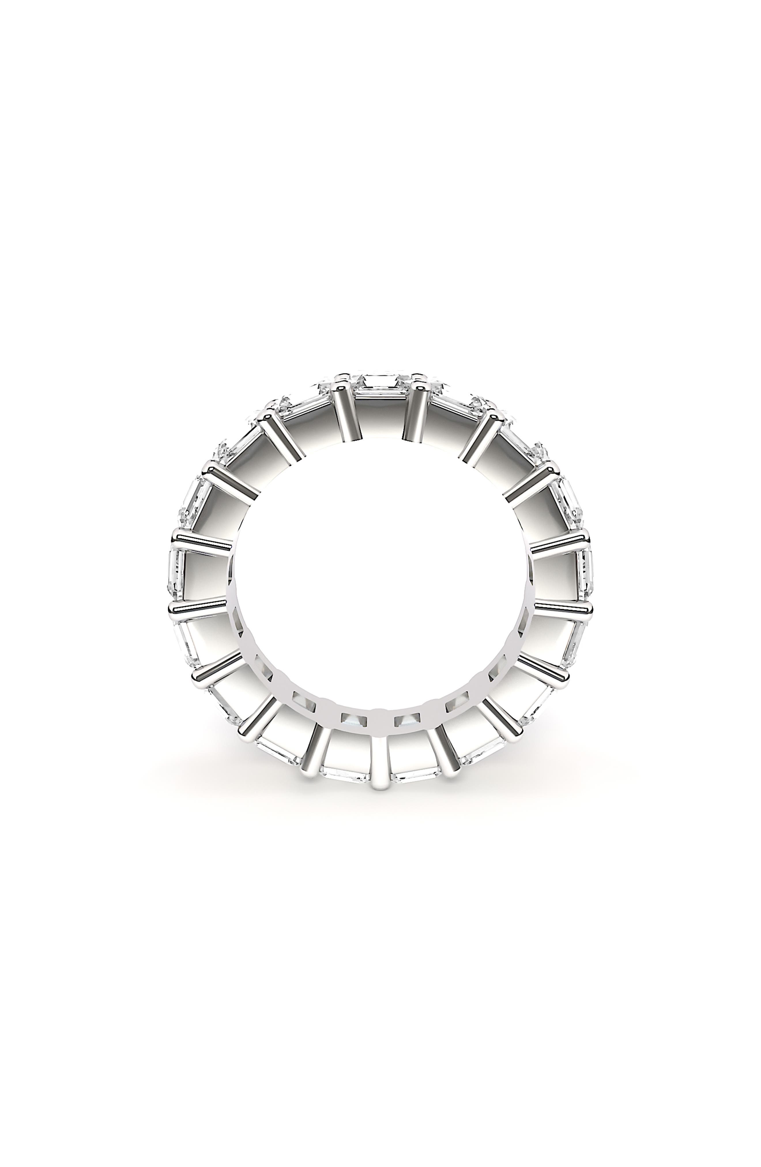 HauteCarat Asscher Cut Lab Created Diamond Eternity Band Ring | Nordstrom