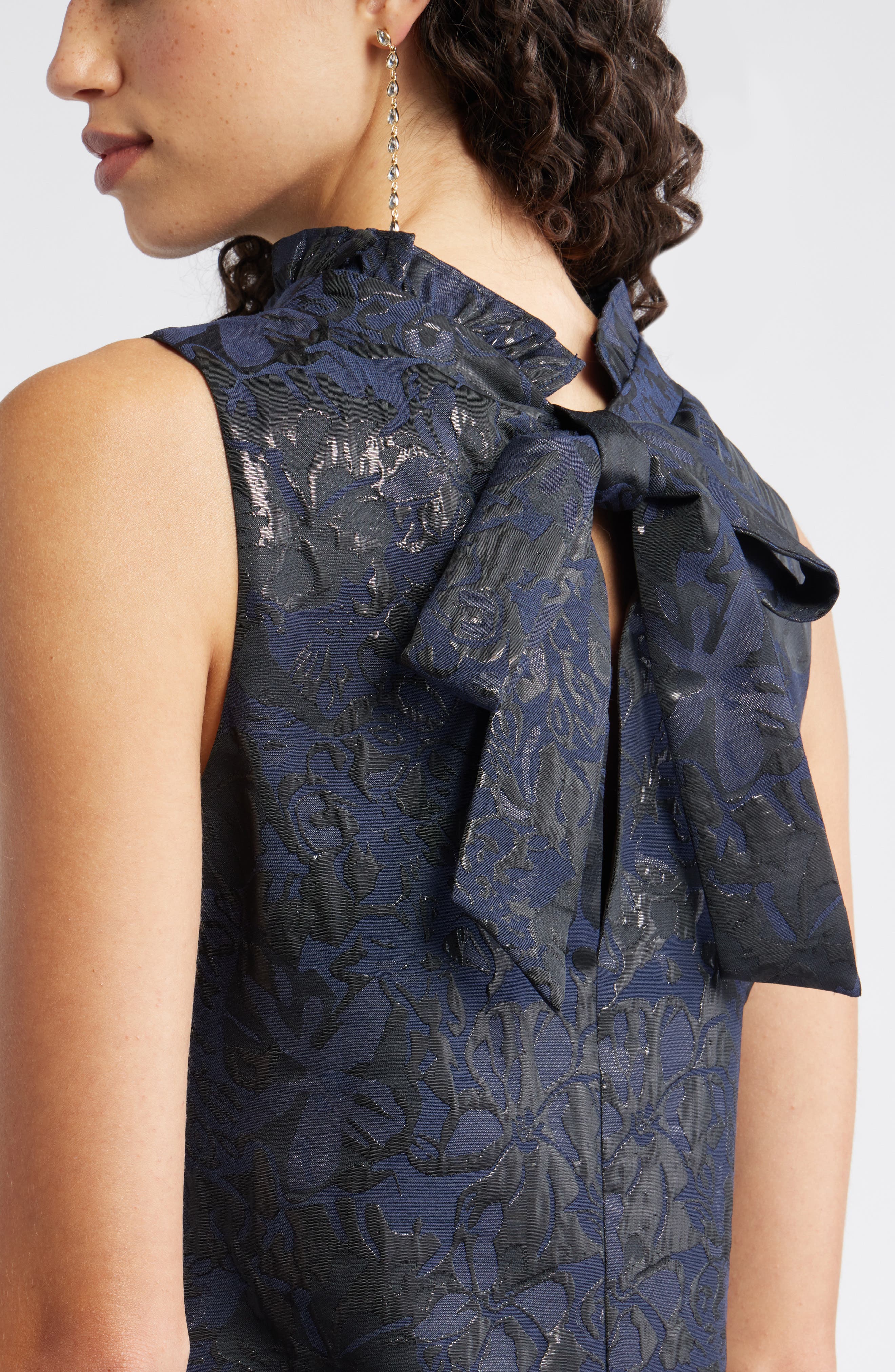 Chelsea28 Bow Back Floral Brocade Minidress | Nordstromrack