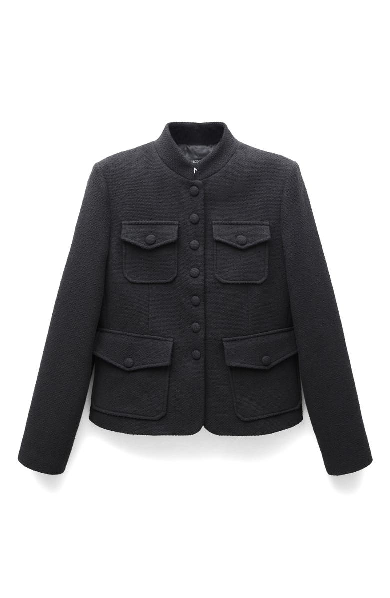 MANGO Patch Pocket Tweed Jacket | Nordstromrack