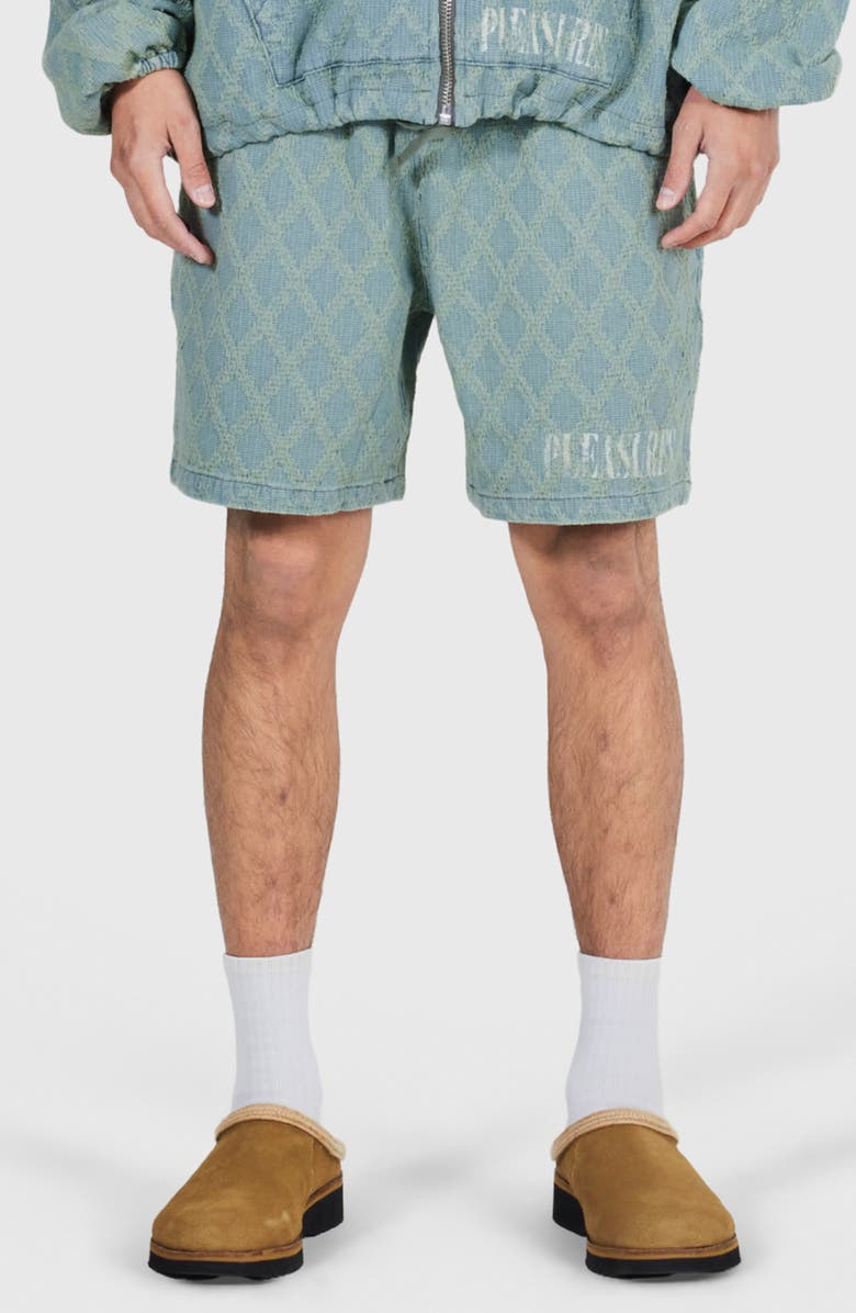 PLEASURES Diamond Jacquard Cotton Blend Shorts | Nordstromrack