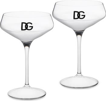 Dolce&Gabbana DG Logo Set Of 2 Champagne Glasses | Nordstrom