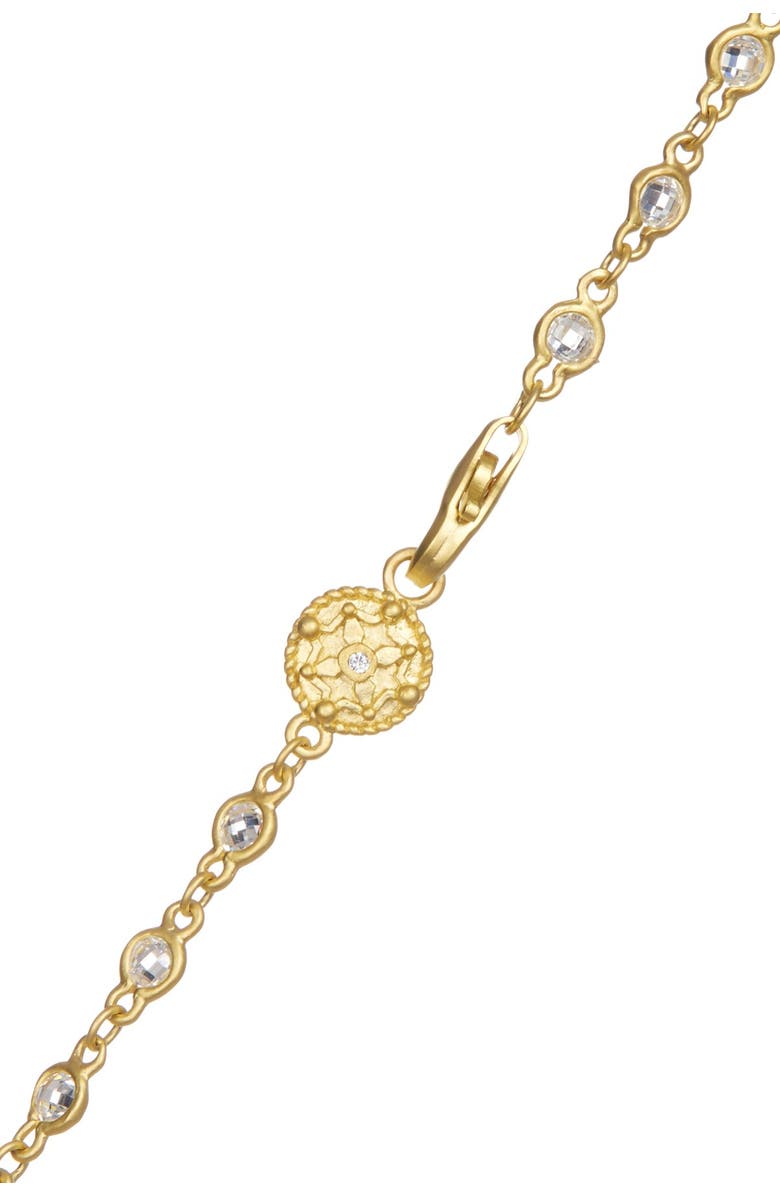FREIDA ROTHMAN 14K Gold Plated Sterling Silver CZ Contemporary Deco ...
